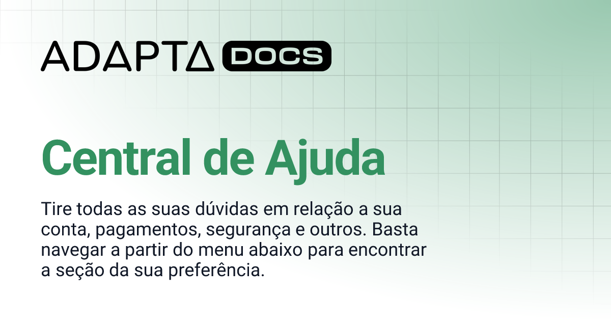 Central de Ajuda | Adapta Docs