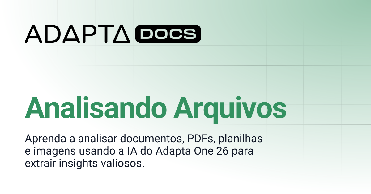 Analisando Arquivos | Adapta Docs