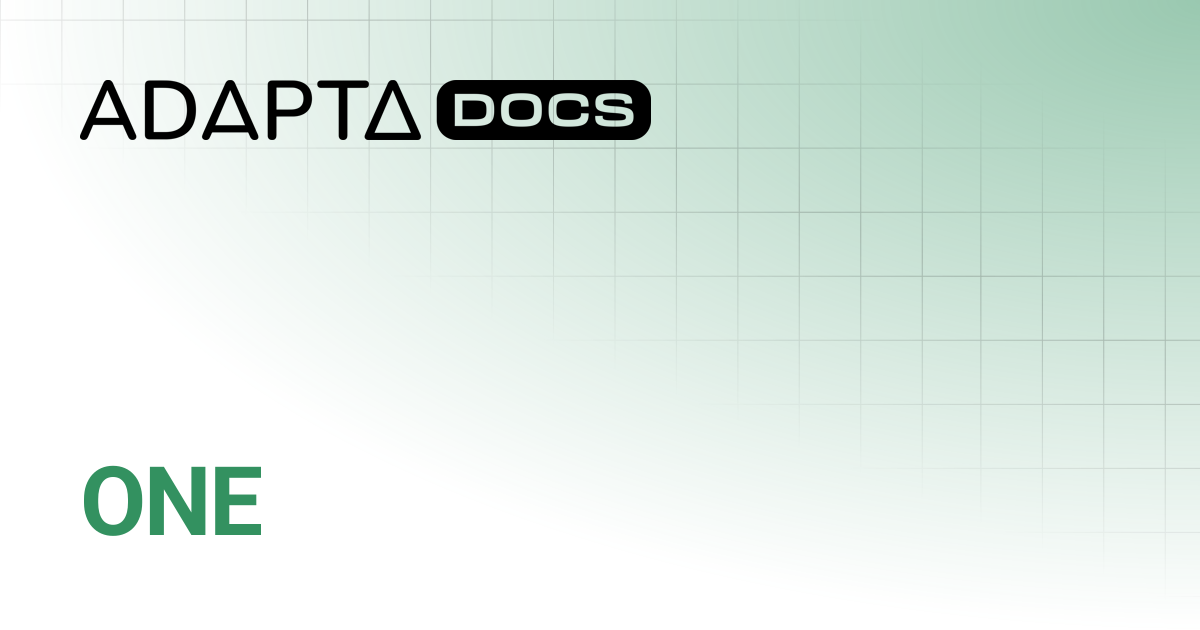 ONE | Adapta Docs